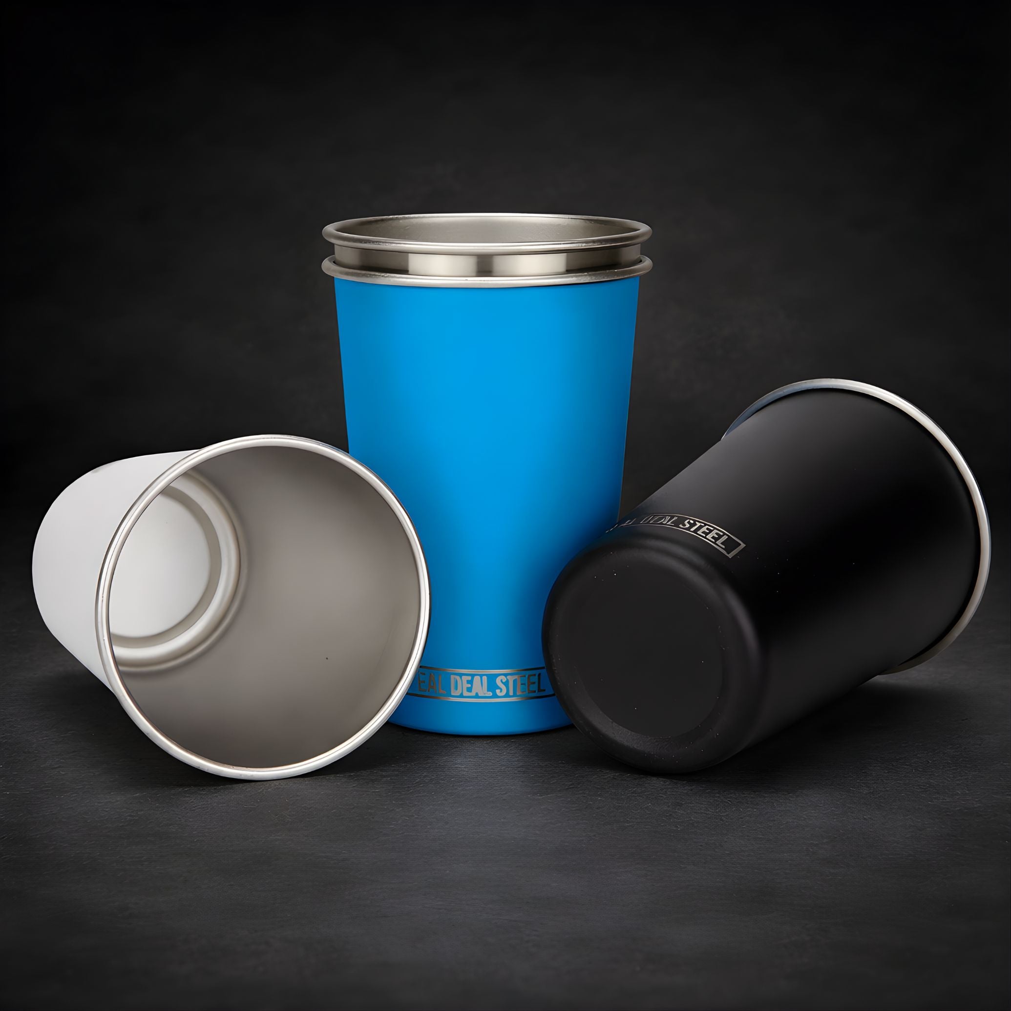 Buy Durable Stainless Steel Party Cups & Stackable Pint Glasses – Real ...